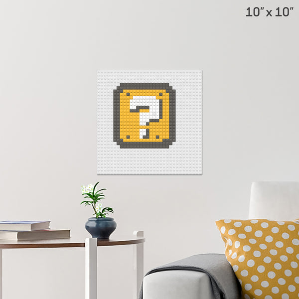 question mark - Supermario Wall Poster - Build Your Own with Bricks! - BRIK question mark - Supermario Wall Poster - Build Your Own with Bricks! - BRIK