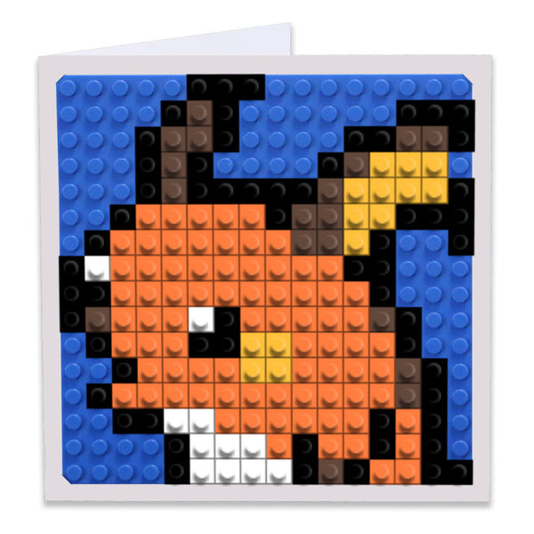 Raichu Pixel Art Build-On Greeting Card | BRIK