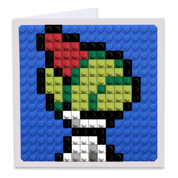 Ralts Pixel Art Build-On Greeting Card | BRIK