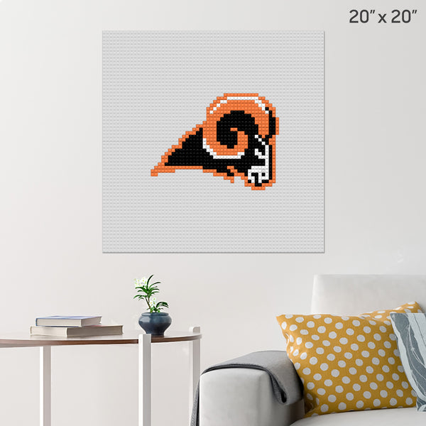 Ram Pixel Logo Wall Poster - Build Your Own with Bricks! - BRIK