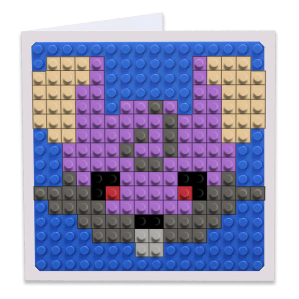 Rattata Pixel Art Build-On Greeting Card | BRIK