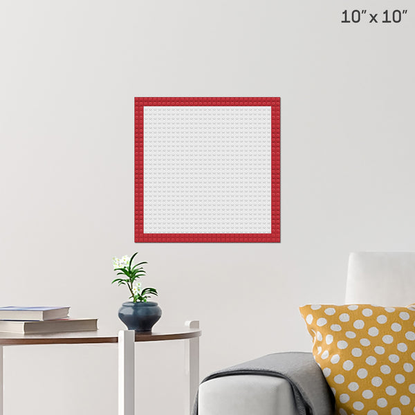 Red Frame Wall Poster - Build Your Own with Bricks! - BRIK