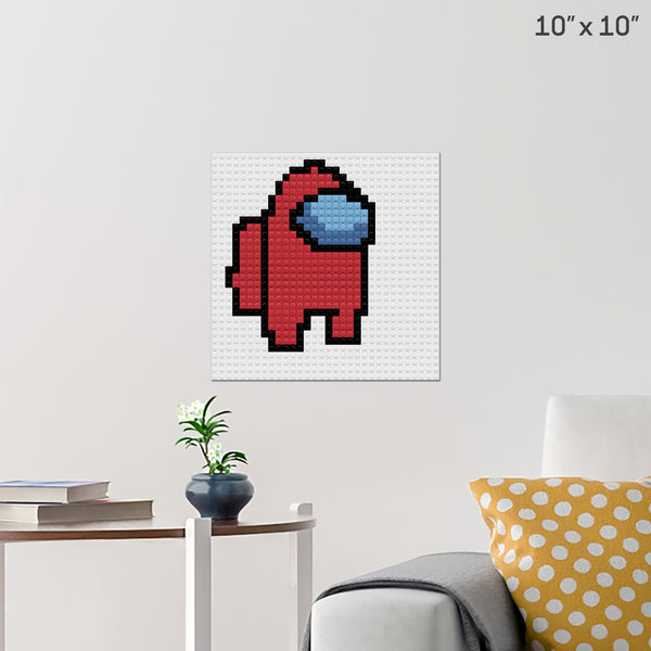 red is sus Wall Poster - Build Your Own with Bricks! - BRIK