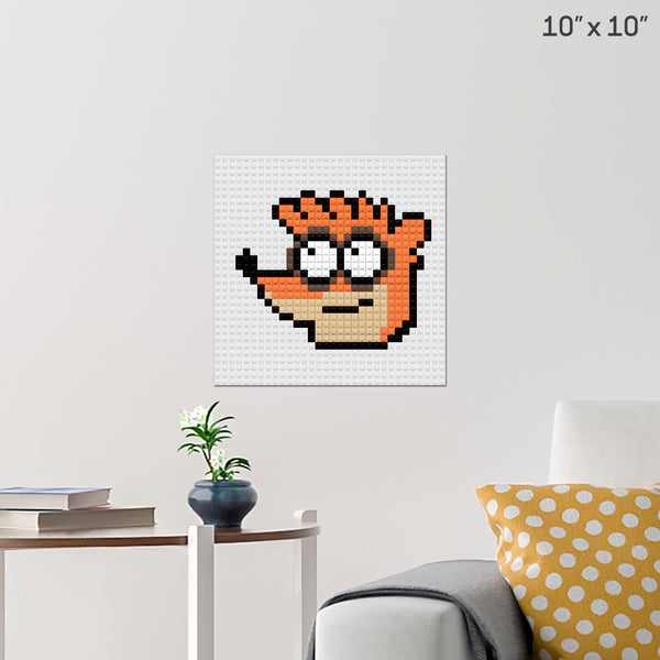 Regular Show Rigby Pixel Art Wall Poster - Build Your Own with Bricks ...
