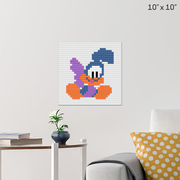 Road Runner Pixel Art Wall Poster - Build Your Own with Bricks! - BRIK