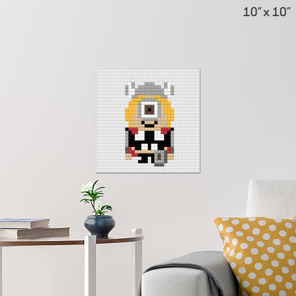 Robin Pixel Art Wall Poster - Build Your Own with Bricks! - BRIK