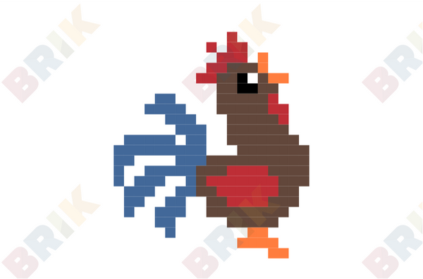 Rooster Pixel Art – BRIK