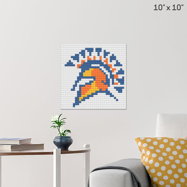 San Jose State Spartans Pixel Art Wall Poster - Build Your Own with Bricks! - BRIK