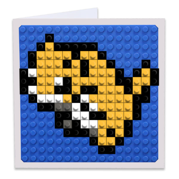 Sandshrew Pixel Art Build-On Greeting Card | BRIK