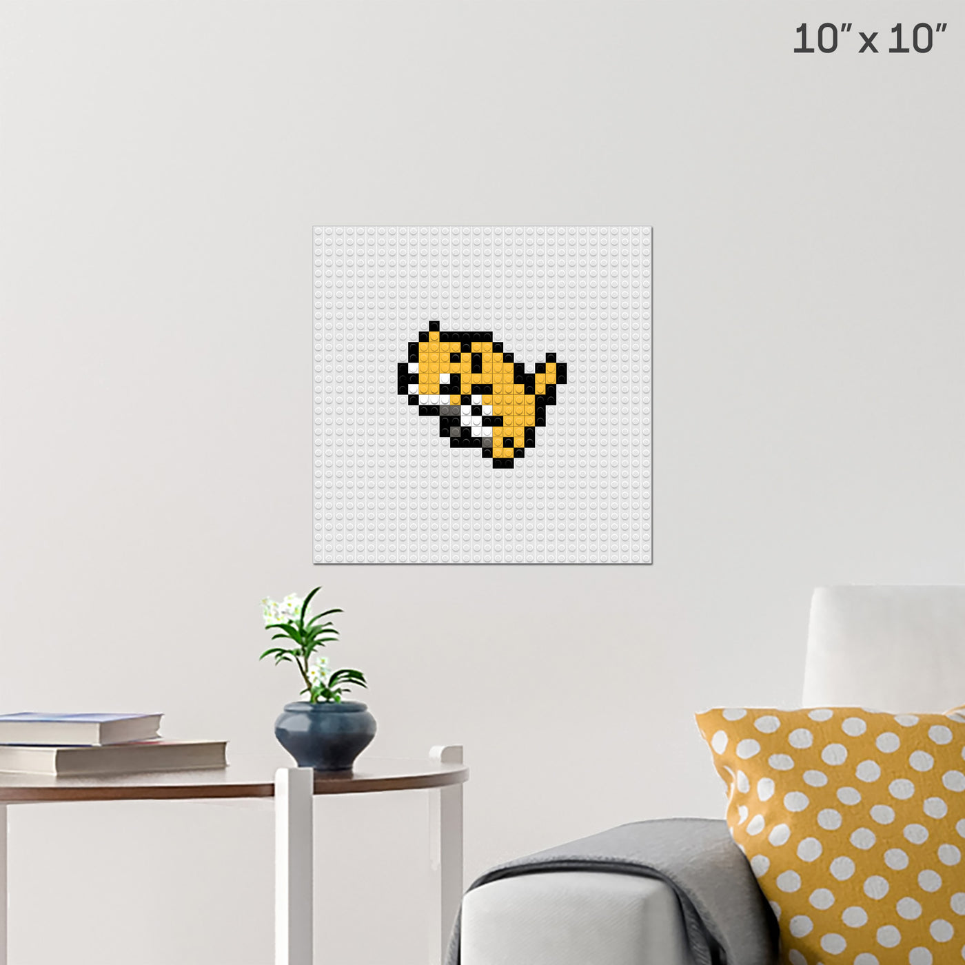 Sandshrew Pixel Art Wall Poster - Build Your Own with Bricks! - BRIK