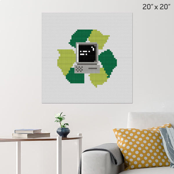 SAVE THE MACHINE Wall Poster - Build Your Own with Bricks! - BRIK
