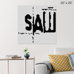 Saw Pixel Art Wall Poster - Build Your Own with Bricks! - BRIK