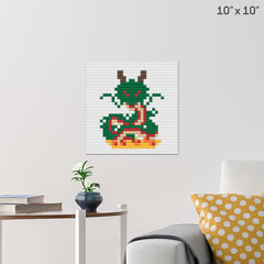 Shenron Pixel Art Wall Poster - Build Your Own with Bricks! - BRIK