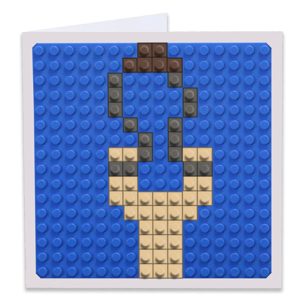 Slingshot Pixel Art Build-On Greeting Card | BRIK