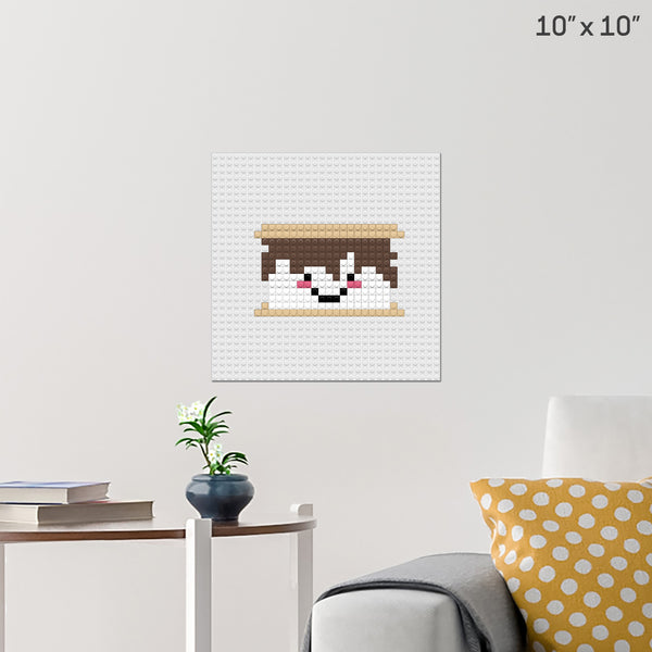 Smores Pixel Art Wall Poster - Build Your Own with Bricks! - BRIK