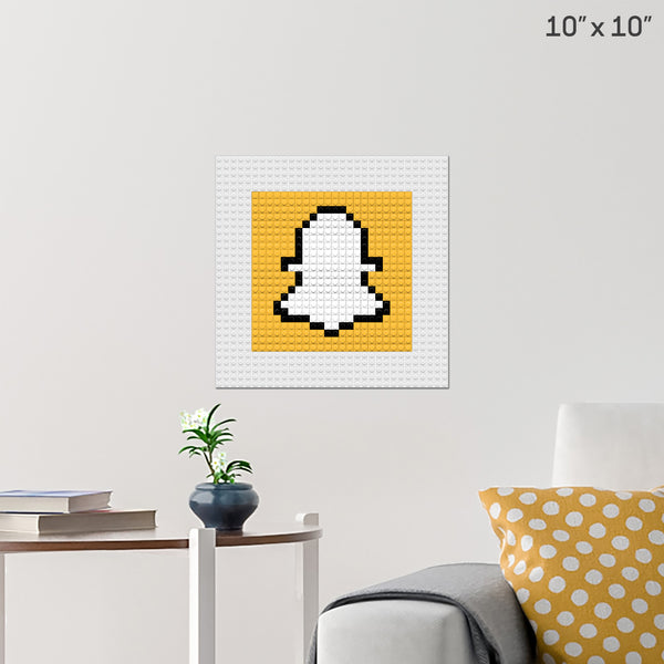 Snapchat Pixel Art Wall Poster - Build Your Own with Bricks! - BRIK