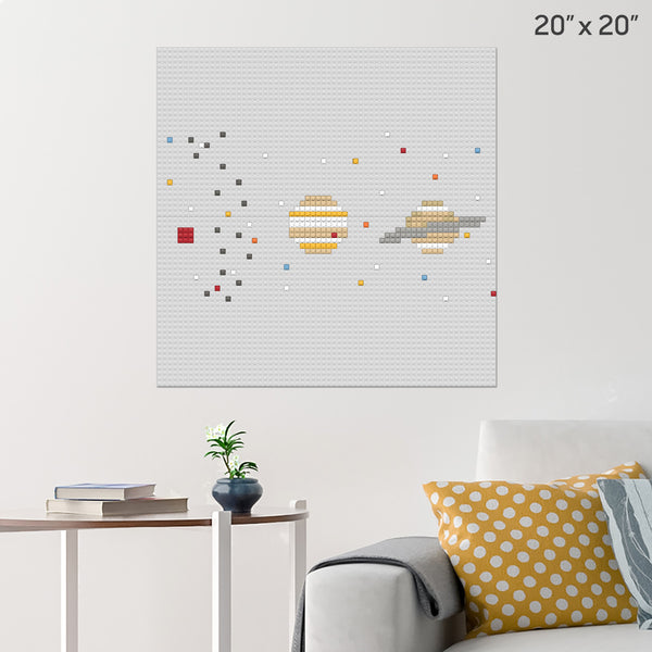 solar system Wall Poster - Build Your Own with Bricks! - BRIK