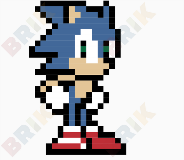Pin Sonic Pixel Art Sonic Pixel Art Easy Grid: Görselleri