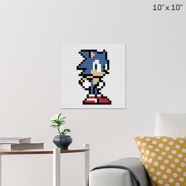 Sonic Wall Poster - Build Your Own with Bricks! - BRIK