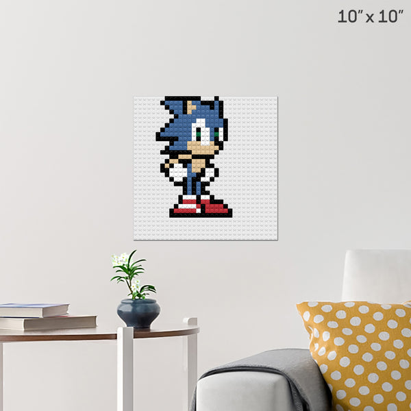 SONIC Wall Poster - Build Your Own with Bricks! - BRIK