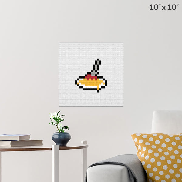 Spaghetti Pixel Art Wall Poster - Build Your Own with Bricks! - BRIK