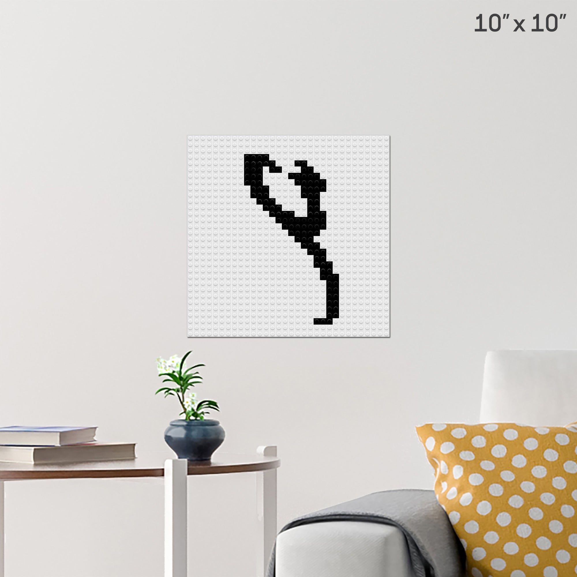 Speed Rune Pixel Art Wall Poster - Build Your Own with Bricks! - BRIK