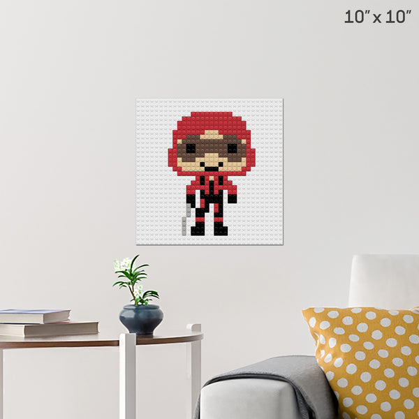Speedy Pixel Art Wall Poster - Build Your Own with Bricks! - BRIK
