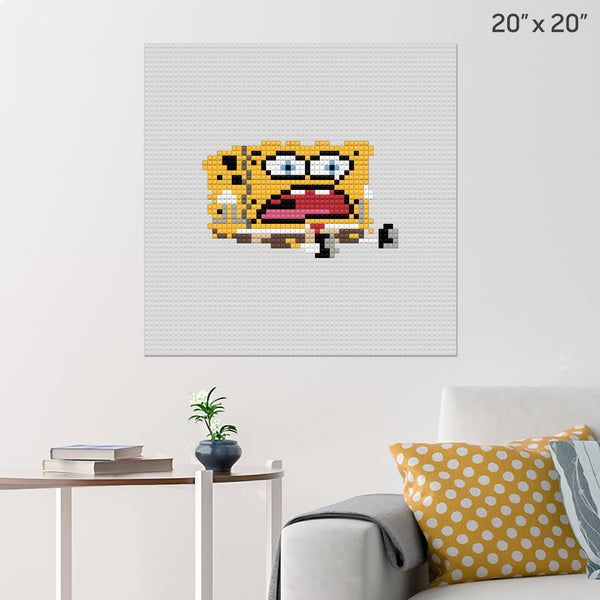 Spongebob Pixel Art Wall Poster - Build Your Own with Bricks! - BRIK