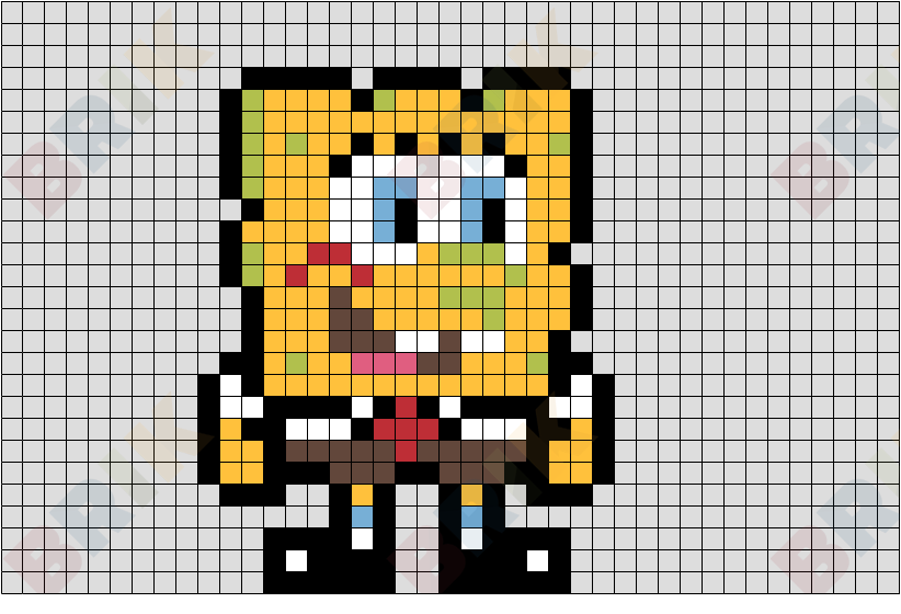 Minecraft Pixel Art Templates Spongebob