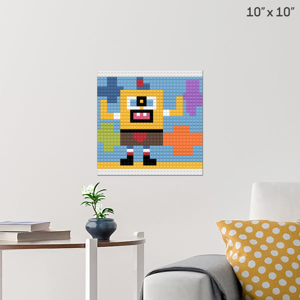 Spongebob Work Wall Poster - Build Your Own with Bricks! - BRIK