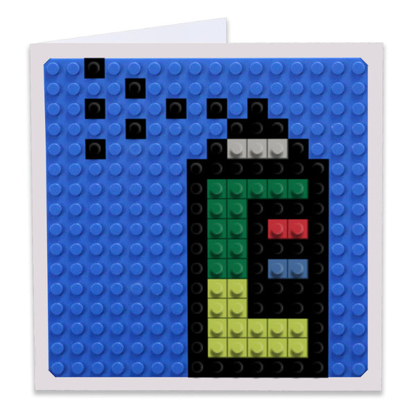 Spray Paint Pixel Art Build-On Greeting Card | BRIK