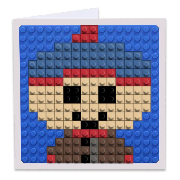 Stan Marsh Pixel Art Build-On Greeting Card | BRIK