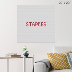 Staples, Inc. Logo Wall Poster - Build Your Own with Bricks! - BRIK