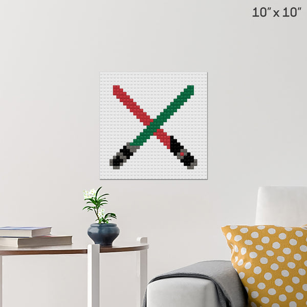 Star Wars Light Saber Pixel Art Wall Poster - Build Your Own with ...