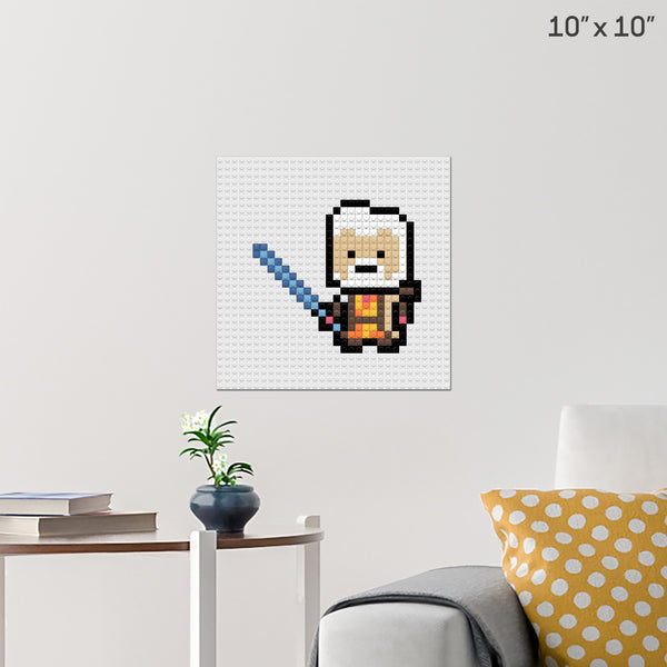 Star Wars Obi-Wan Pixel Art Wall Poster - Build Your Own with Bricks ...