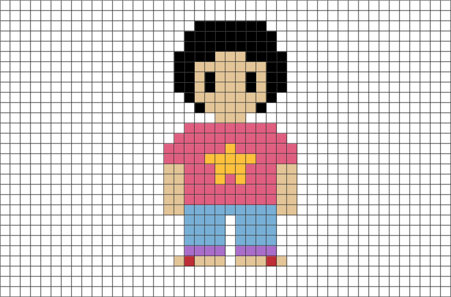 Steven Universe Pixel Art Grid