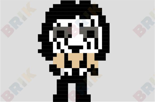 Jeff The Killer Pixel Art Template