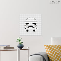 Stormtrooper Pixel Art Wall Poster - Build Your Own with Bricks! - BRIK