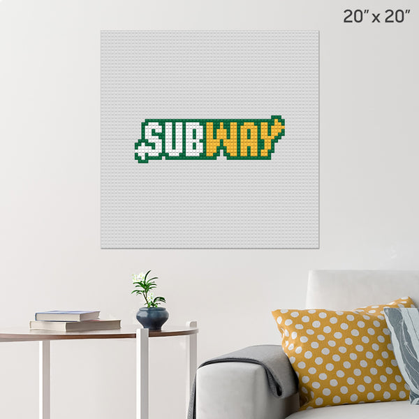 Subway Pixel Art Wall Poster - Build Your Own with Bricks! - BRIK