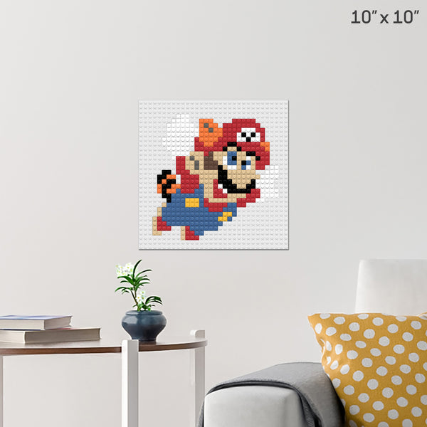 Super Mario Pixel Art Wall Poster - Build Your Own with Bricks! - BRIK