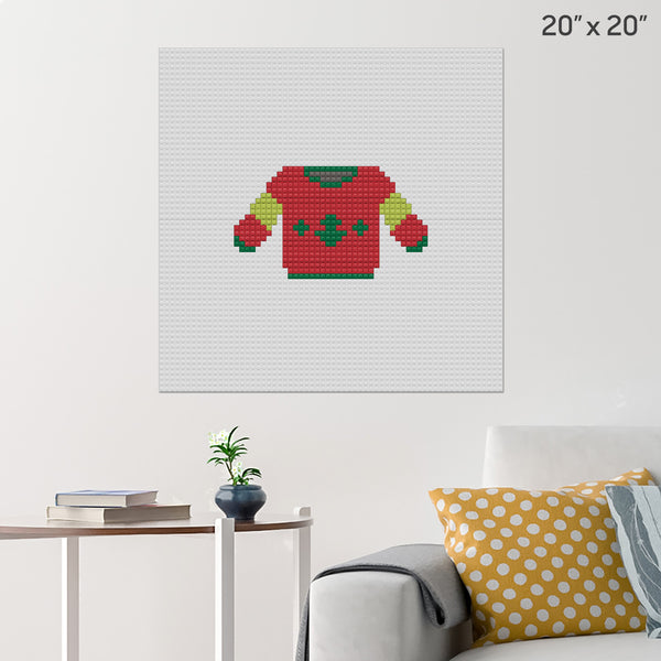 Sweater Pixel Art Wall Poster - Build Your Own with Bricks! - BRIK
