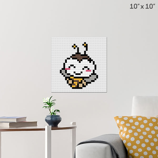 Sweet Coron Pixel Art Wall Poster - Build Your Own with Bricks! - BRIK