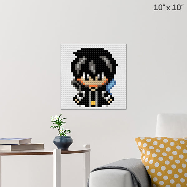 Sword Art Online Kirito Pixel Art Wall Poster - Build Your Own with ...