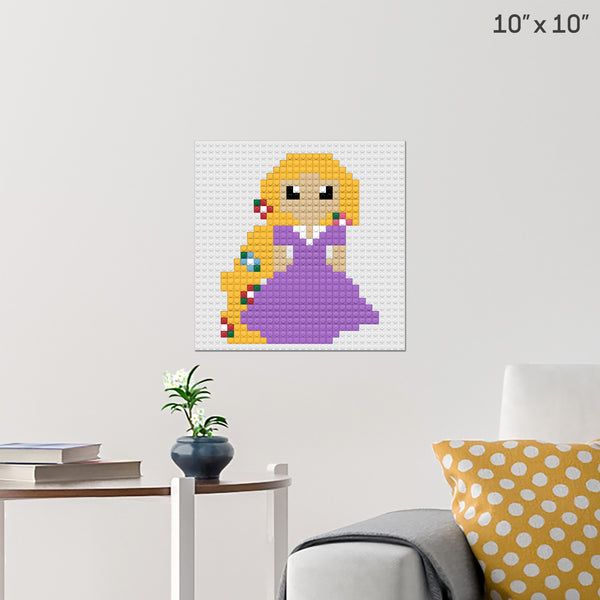 Tangled Pixel Art Wall Poster - Build Your Own with Bricks! - BRIK