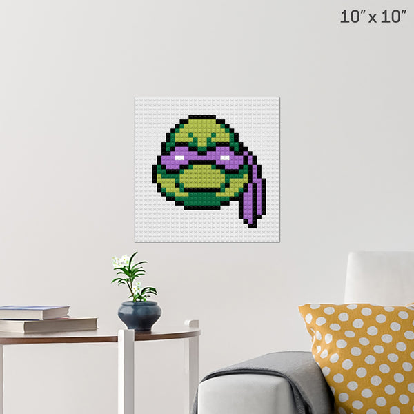 Teenage Mutant Ninja Turtles Donatello Pixel Art Wall Poster - Build ...