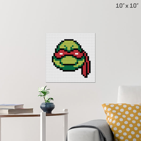 Teenage Mutant Ninja Turtles Raphael Pixel Art Wall Poster - Build Your ...