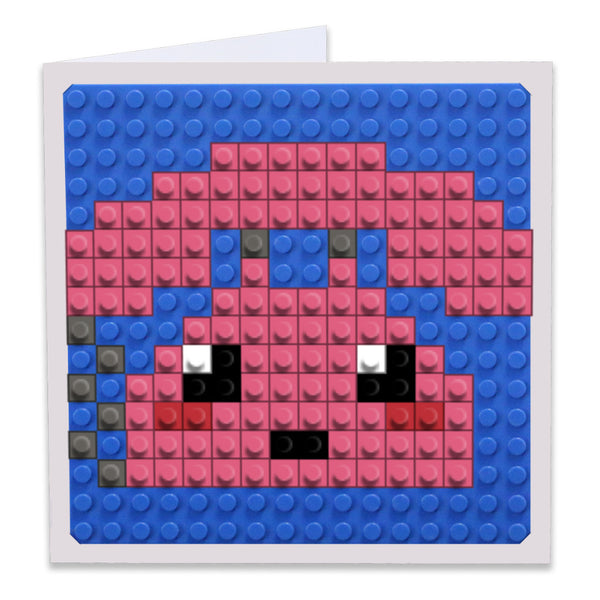 Telephone Pixel Art Build-On Greeting Card | BRIK