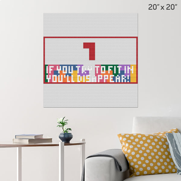 Tetris Quote Wall Poster - Build Your Own with Bricks! - BRIK
