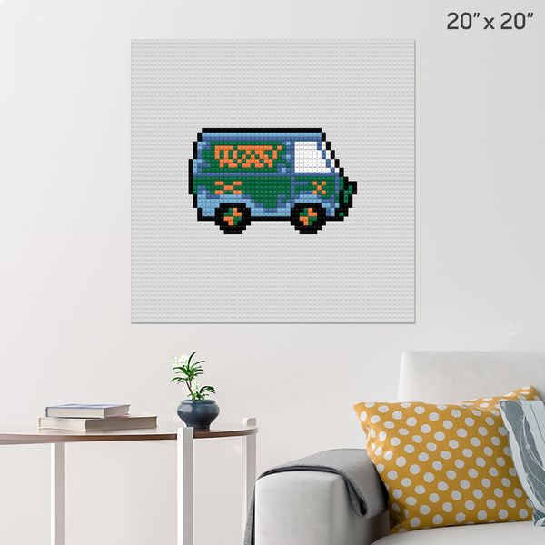 The Mystery Machine Pixel Art Wall Poster - Build Your Own with Bricks ...