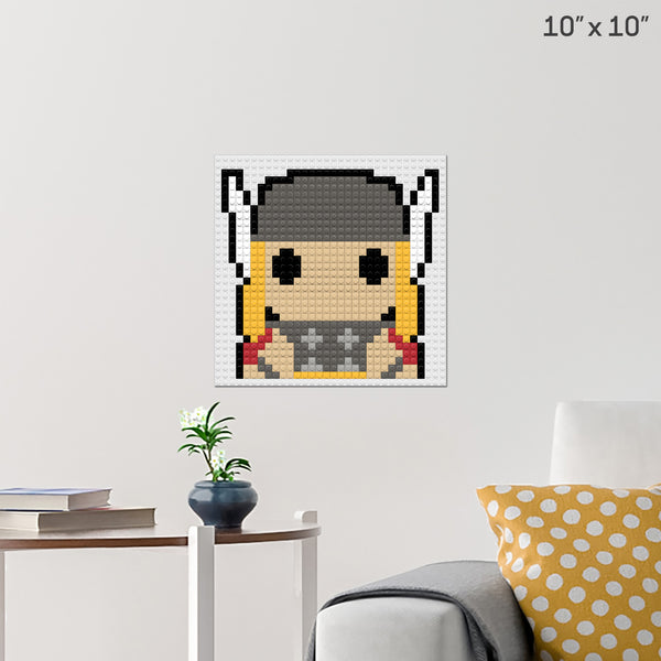 Thor Pixel Art Wall Poster - Build Your Own with Bricks! - BRIK